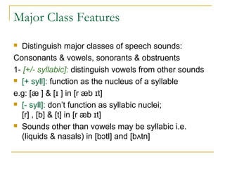 phonology Chapter 7 features | PPT
