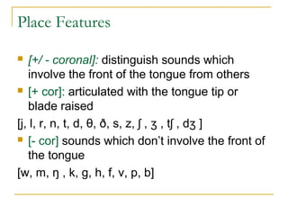 phonology Chapter 7 features | PPT