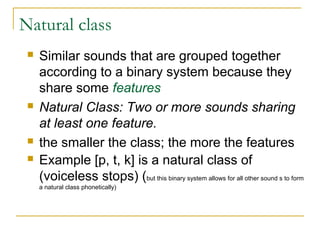phonology Chapter 7 features | PPT