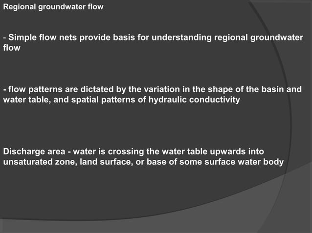 Chapter 7 fetter regional groundwater flow | PPT | Geography | Science