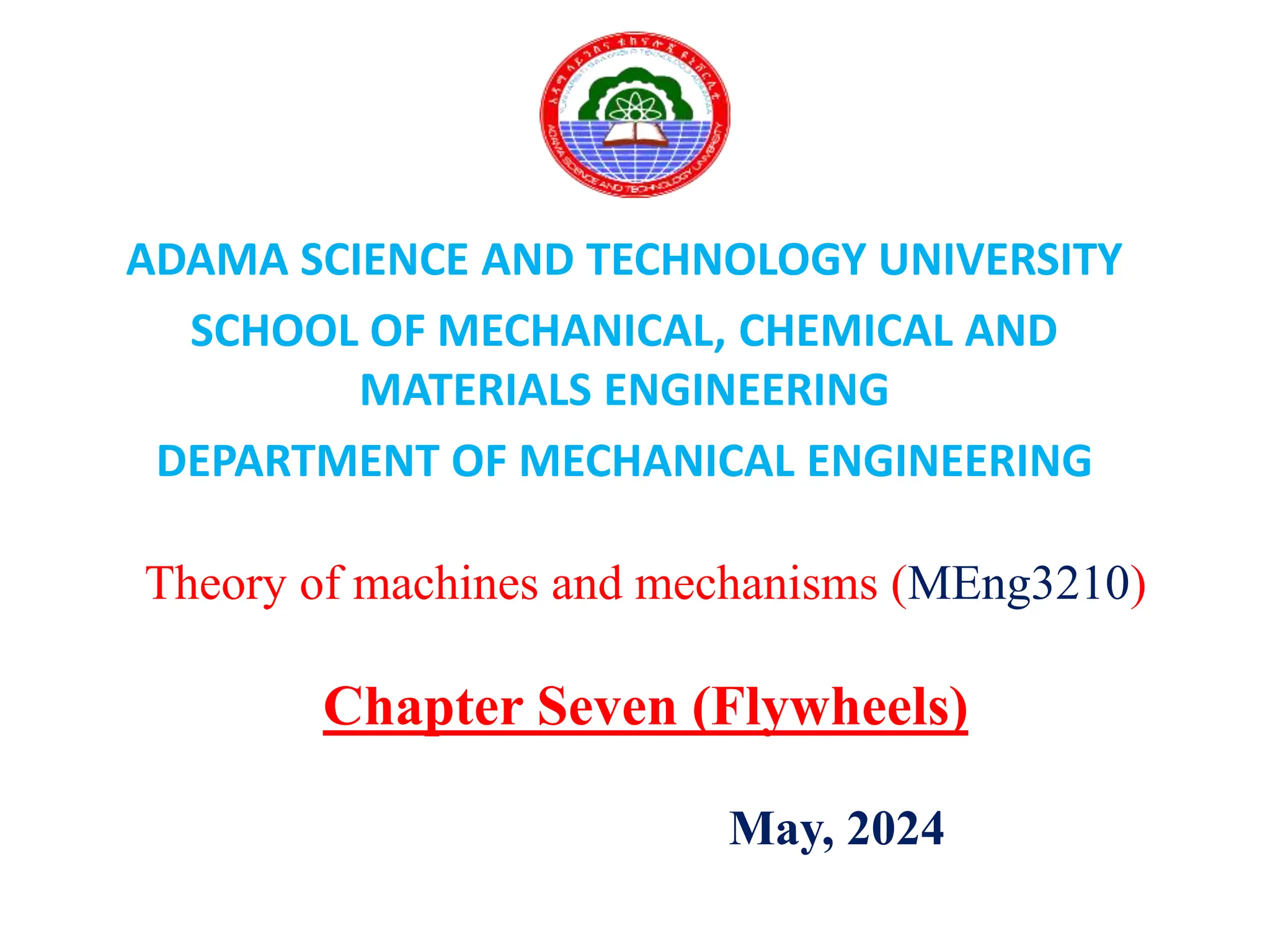 chapter 7 flywheel theory of machines and mechanisms.pptx