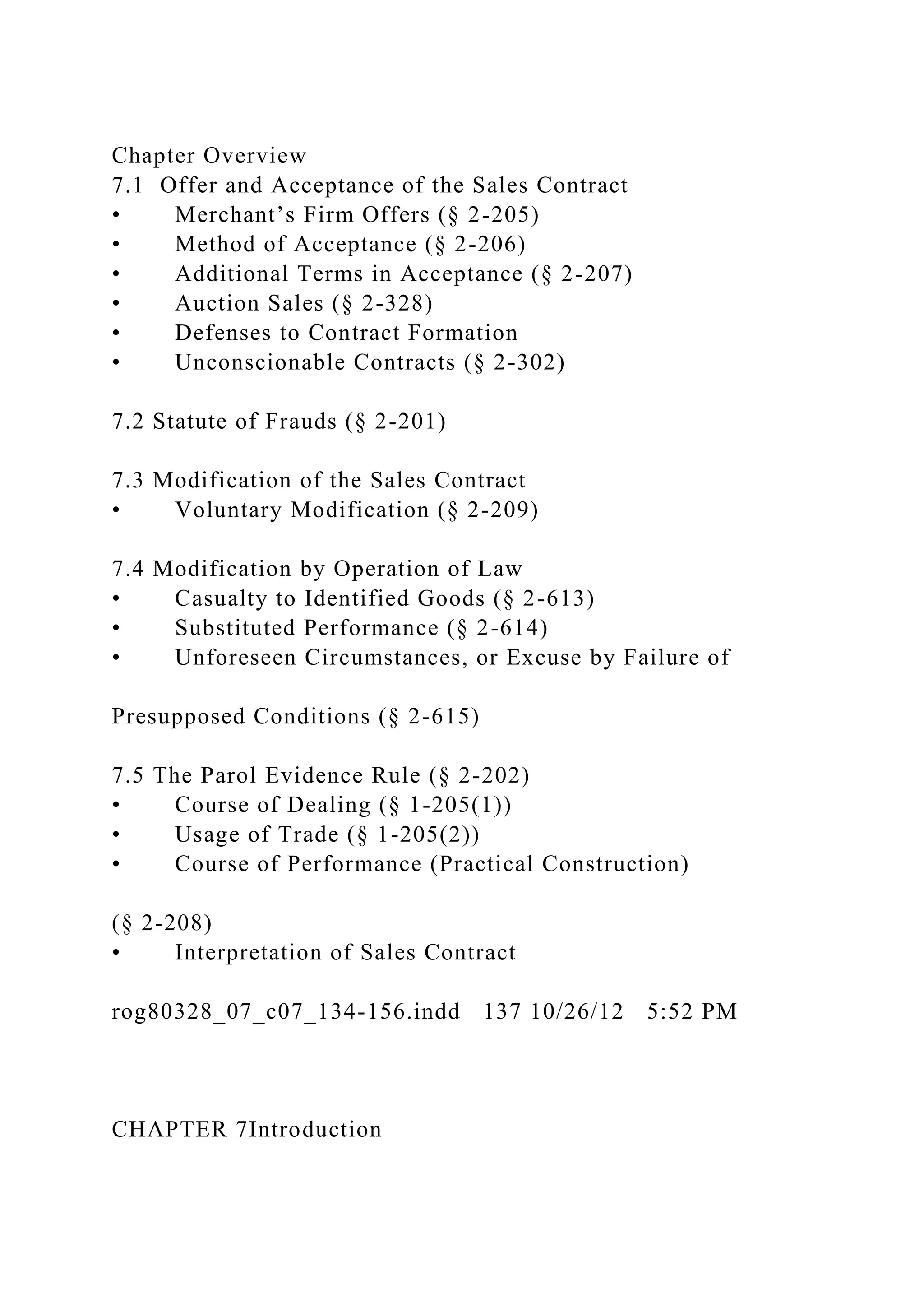 CHAPTER 7 Formation and Modification of the Sales Contract.docx