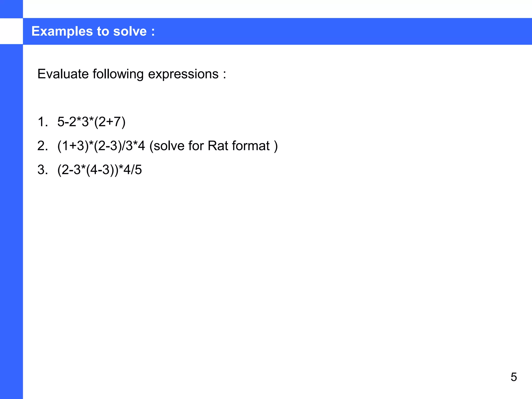 Chapter 7 Formats in MATLAB | PPT