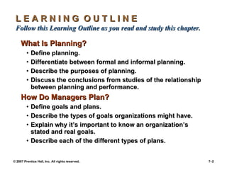 Chapter 7 Foundations Of Planning Ppt07 | PPT | Business Accounting ...