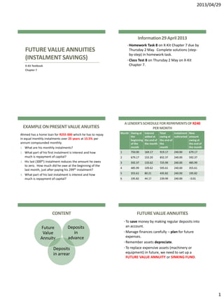 Chapter 7 future value annuities | PDF