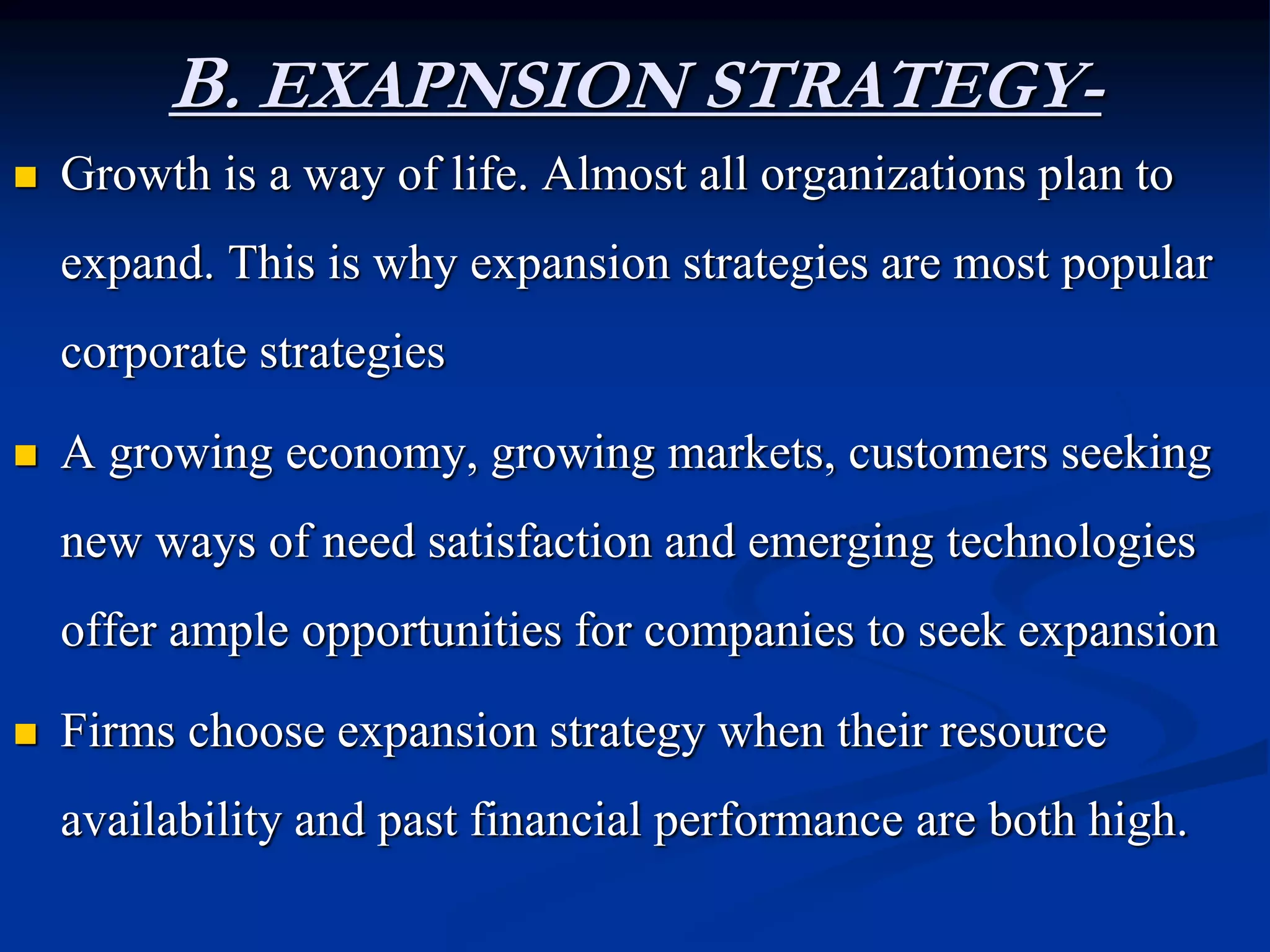 Corporate Level Strategies | PPTX | Business | Business and Finance