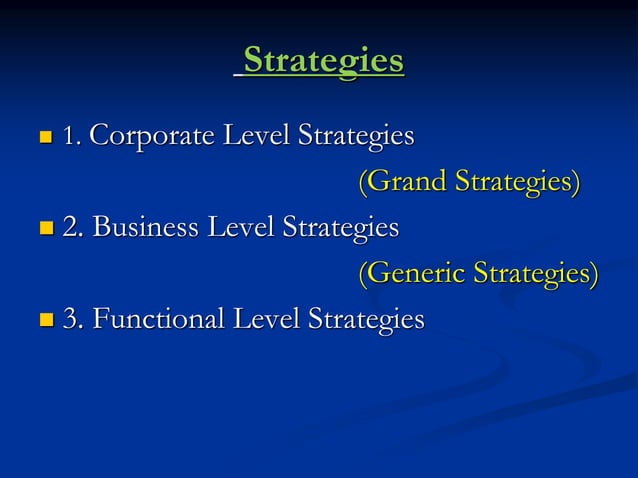Corporate Level Strategies | PPTX | Business | Business and Finance