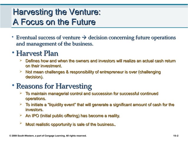 Chapter 7 harvest strategy | PPT | Career Advice | Careers