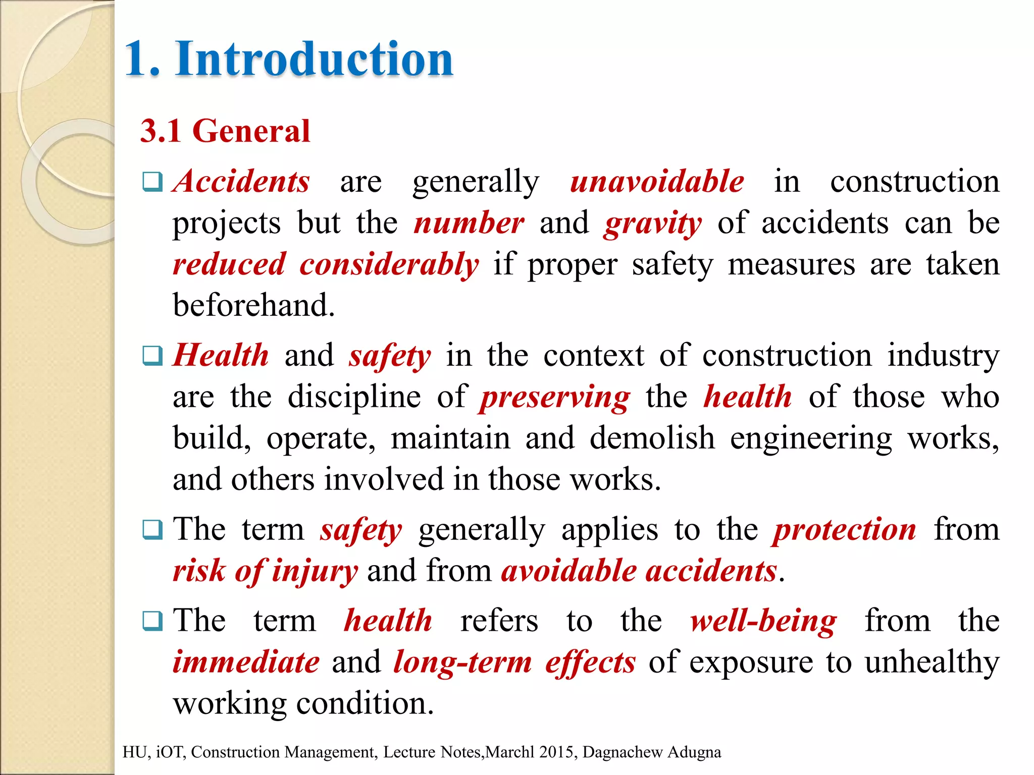 chapter 7 Health and Safety in Construction Industry lecture 8.ppt