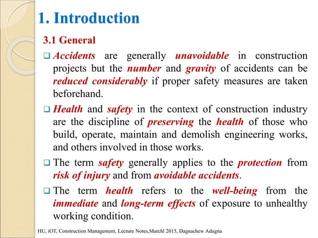 chapter 7 Health and Safety in Construction Industry lecture 8.ppt