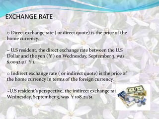 foreign exchange | PPTX | Stocks and Bonds | Personal Investing