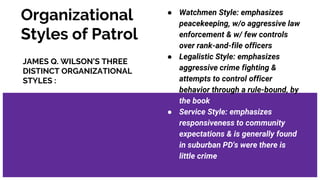 Chapter 7 The Backbone of Policing | PPT