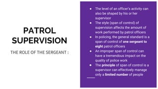 Chapter 7 The Backbone of Policing | PPT