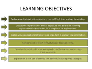 Chapter 7 implementing strategies management and operations issues | PPTX