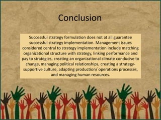 Chapter 7 implementing strategies management and operations issues | PPTX