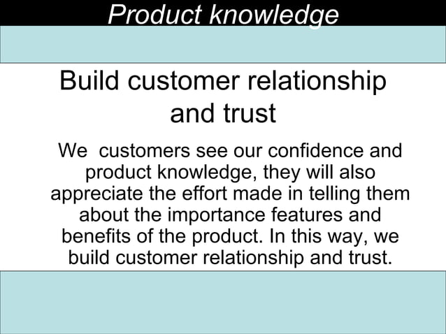 Chapter 7 importance of good product knowledge | PPT