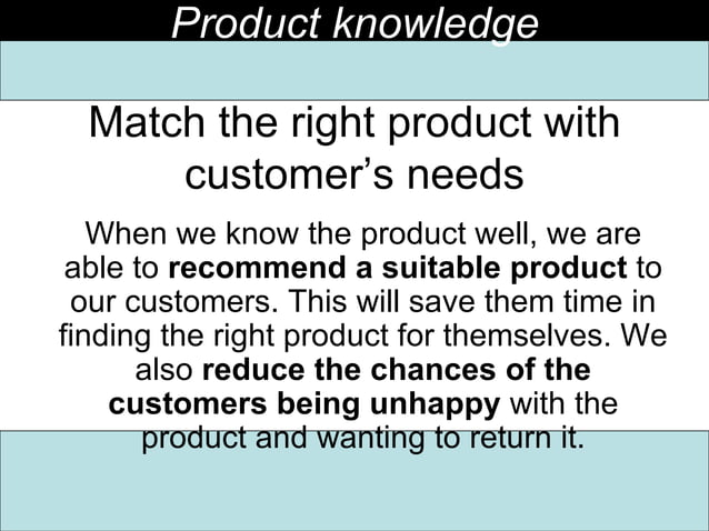 Chapter 7 importance of good product knowledge | PPT