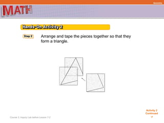 (8) Inquiry lab - Investigate Congruent Triangles | PPTX