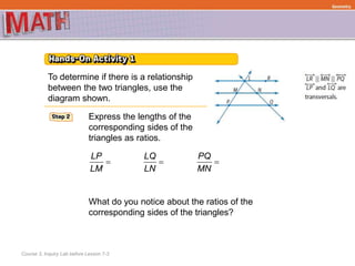 (8) Inquiry Lab - Similar Triangles | PPTX