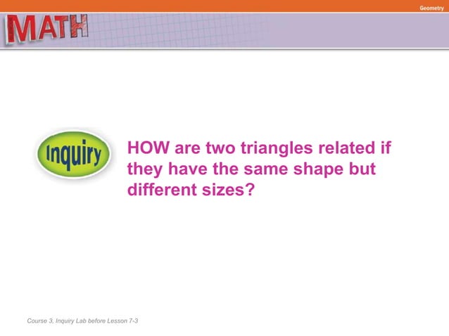 (8) Inquiry Lab - Similar Triangles | PPTX