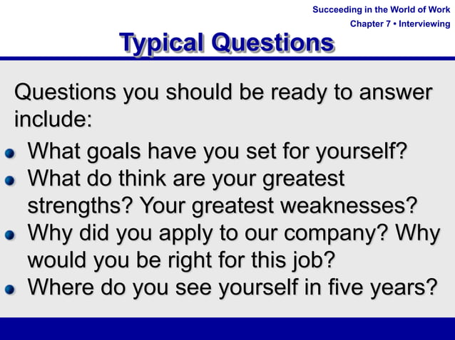 chapter 7 interviewing interview interview | PPT