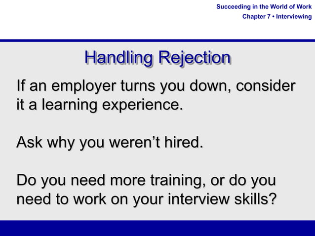 chapter 7 interviewing interview interview | PPT