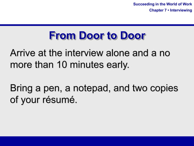 chapter 7 interviewing interview interview | PPT