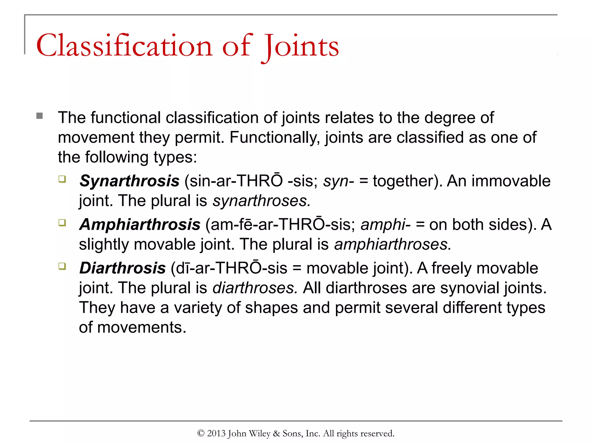 Chapter 7 joints | PPT