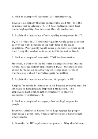 Chapter 7 Just-in-Time and Lean SystemsOverviewThis chapter e.docx