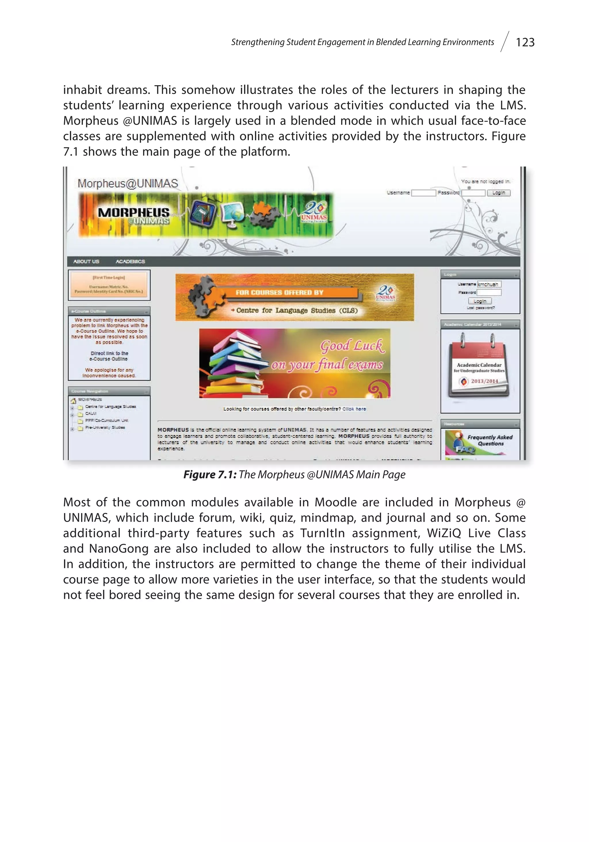 Morpheus UNIMAS: Strengthening Student Engagement in Blended Learning ...