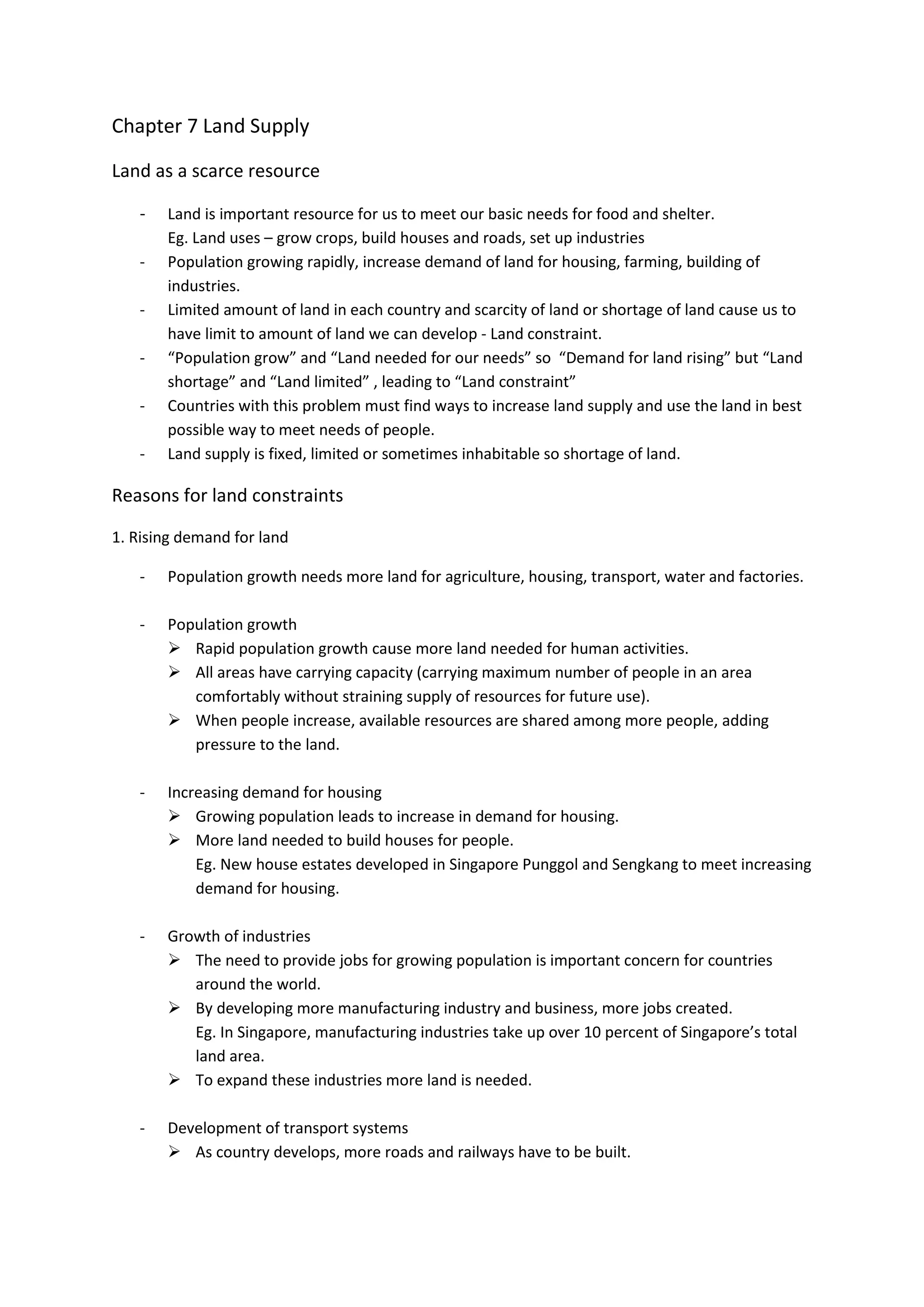Chapter 7 land supply | DOCX