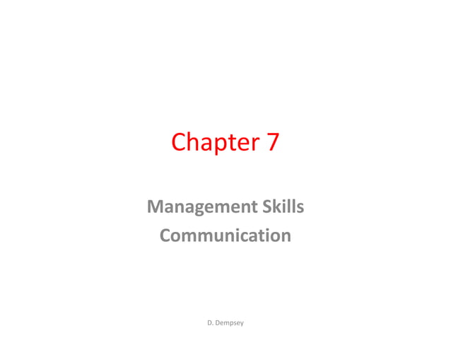 Chapter 7 lc business management skills communication | PPT