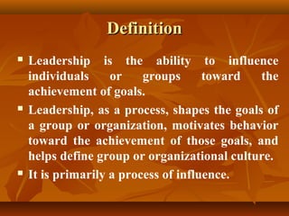 Chapter 7 leadership | PPT