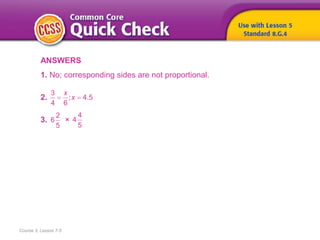 (8) Lesson 7.5 - Similar Triangles and Indirect measurement | PPTX