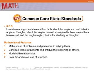 (8) Lesson 7.5 - Similar Triangles and Indirect measurement | PPTX