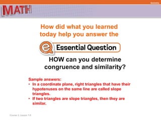 (8) Lesson 7.6 - Slope and Similar Triangles | PPT
