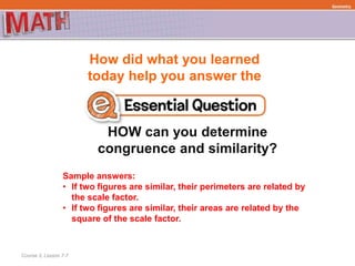 (8) Lesson 7.7 - Area and Perimeter of Similar Figures | PPTX | Physics ...