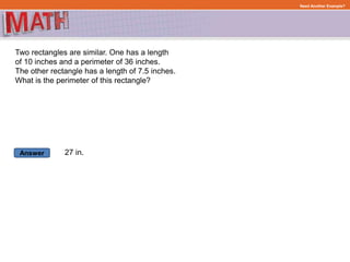 (8) Lesson 7.7 - Area and Perimeter of Similar Figures | PPTX | Physics ...