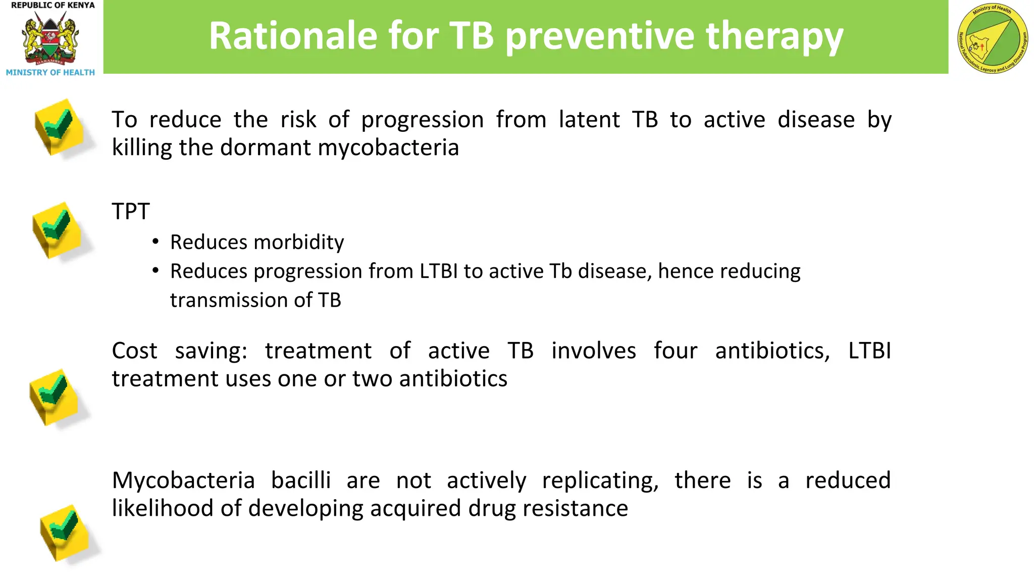 Tuberculosis preventive therapy training module | PPT