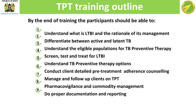 Tuberculosis preventive therapy training module | PPT | Infectious ...