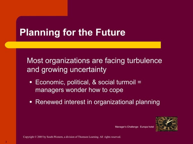 Chapter 7 managerial planning and goal setting | PPT