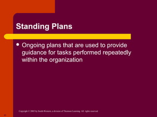 Chapter 7 managerial planning and goal setting | PPT
