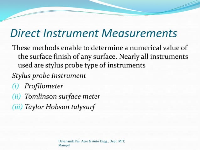 Chapter 7 measurement of surface finish | PDF