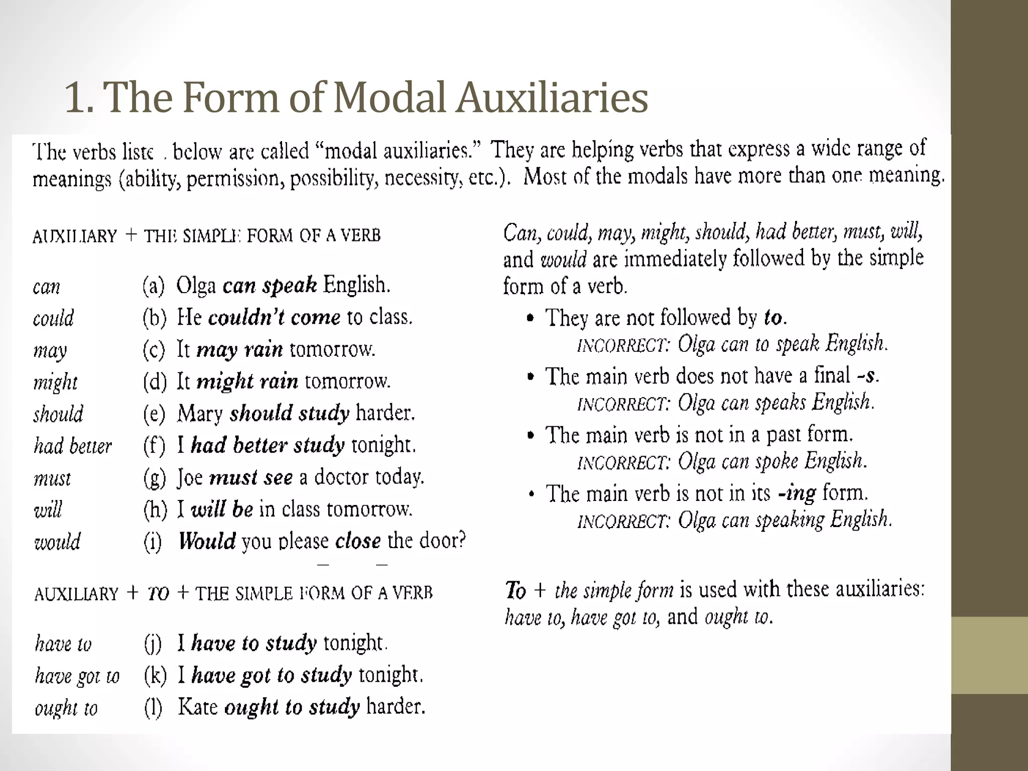Chapter 7 modal auxiliaries | PPT