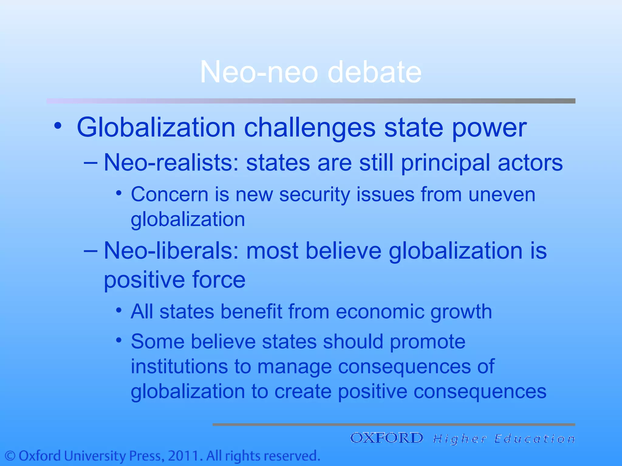 Neo-realism & Neo-liberalism | PPT