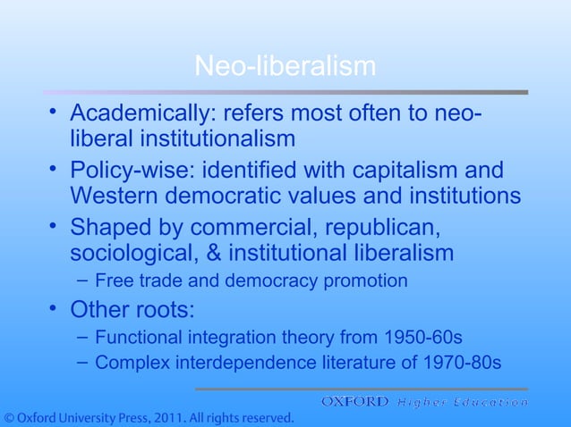 Neo-realism & Neo-liberalism | PPT | Political Issues & policy | Politics