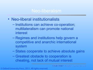 Neo-realism & Neo-liberalism | PPT