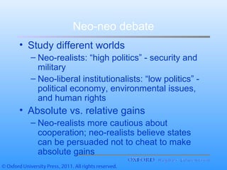 Neo-realism & Neo-liberalism | PPT