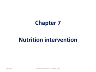nutrition intervention in human population | PDF