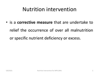 nutrition intervention in human population | PDF
